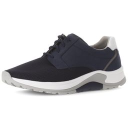 ROLLINGSOFT Herren Keilsneaker, Gr. 11,5, blau, Nubukleder, Textil, Schuhe, Freizeitschuh, Halbschuh, Schn&uuml;rschuh mit Ziern&auml;hten, G-Weite
