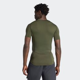 Herren T-Shirt "TECHFIT COMPRESSION TRAINING"night cargo, Gr. S, adidas Performance, Obermaterial: 83% Polyester, 17% Elasthan, Shirts