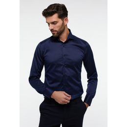 Eterna Herren Langarmhemd "SLIM FIT", blau, Gr. 41, Twill, 100% Baumwolle, Hemden, NON IRON (b&uuml;gelfrei)