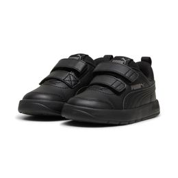 Puma M&auml;dchen Sneaker "COURTFLEX V3 V INF", Gr. 22, schwarz, Synthetik, unifarben, Schuhe, f&uuml;r sportliche Aktivit&auml;ten, mit Textil-Innenmaterial,