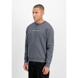 Sweater Alpha Industries "Foam ML Sweatshirt", Herren, Gr. XL, grauschwarz, Obermaterial: 80% Baumwolle, 20% Polyester, regular fit, Sweatshirts Sweater