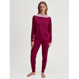 Calida Damen Schlafanzug "Soulmate", Gr. L, pink, Interlock, Obermaterial: 100% Baumwolle, Homewear-Sets, Langarm, Pure Cotton, weich, bequem,