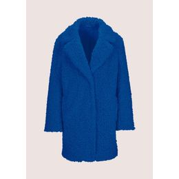 Madeleine Mode MADELEINE Damen Langmantel "Teddy-Mantel Flauschiger Webpelz mit Reverskragen", blau, Modern, Gr. 36, Obermaterial: 100% Polyester PES., M&auml;ntel,