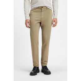 BOSS Orange Herren Chinohose "Tapered-fit", braun, Gr. 36, unifarben, Web, Obermaterial: 97% Baumwolle, 3% Elasthan, Hosen, mit BOSS Logo hinten