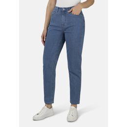 STOOKER WOMEN Damen 5-Pocket-Jeans "Nizza Denim Tapered Fit Jeans", blau, Gr. 40, Denim/Jeans, 83% Baumwolle, 15% Polyester, 2% Elasthan, Jeans,