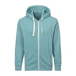 Kangaroos Herren Kapuzensweatjacke, Gr. M, gr&uuml;n, angeraute Sweatware, Obermaterial: 60% Baumwolle, 40% Polyester, unifarben, Sweatjacken, mit Kapuze,