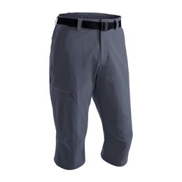 Maier Sports Herren Caprihose "Jennisei", grau, Gr. 64, 90% Polyamid, 10% Elasthan, Hosen, kurze Hose Herren, luftige Wanderhose, leichte