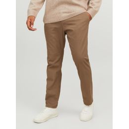 Jack & Jones PlusSize Herren Chinohose "JPSTMARCO JJDAVE LC NOOS PLS", braun, Gr. 46, JACK & JONES PLUSSIZE, unifarben, Web, Obermaterial: 98% Baumwolle, 2% Elasthan,