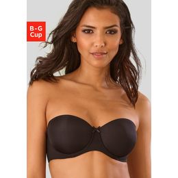 Damen Schalen-BH, NUANCE BY LASCANA, Gr. 90, schwarz, Microtouch, Obermaterial: 52% Polyamid, 33% Polyester, 15% Elasthan, BHs, mit abnehmbaren und