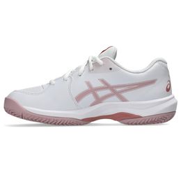 asics M&auml;dchen Tennisschuh "GEL-GAME 10 GS CLAY", Gr. 39,5wei&szlig;, morganite, Textil, Schuhe, Sandplatzschuhe f&uuml;r Aschepl&auml;tze
