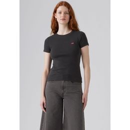 Levi's LEVI'S Damen T-Shirt "Mini-Logo", wei&szlig;, Basic, Gr. XL, Jersey, Obermaterial: 100% Baumwolle, Shirts, mit kleiner Markenlogo-Stickerei auf der Brust