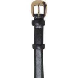 Urban Classics Damen Synthetikg&uuml;rtel "Urban Classics Chunky Buckle Slim Belt", schwarz, Gr. L, 100% Polyurethan, G&uuml;rtel