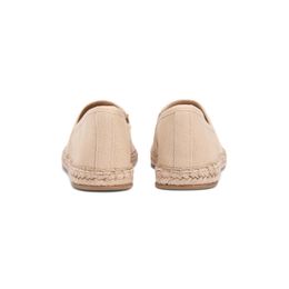 Tommy Hilfiger Damen Espadrille "FLAG CANVAS ESPADRILLE", Gr. 41hellbeige, Baumwolle, unifarben, Schuhe, Slipper,Flats,Bequemschuh mit Jutebezug und
