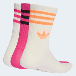 Damen Sportsocken "3-STREIFEN CREW 3ER-PACK", adidas originals, Gr. L, bunt, Obermaterial: 49% Baumwolle, 48% Polyester, 2% Elasthan, 1% Polyamid,