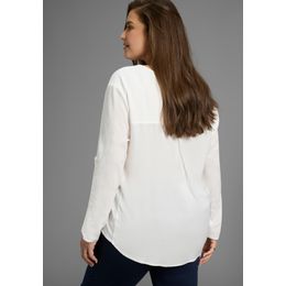 Damen Schlupfbluse "Gro&szlig;e Gr&ouml;&szlig;en", schwarz, Basic, Gr. 42, LAURA SCOTT CURVE, unifarben, Web, Obermaterial: 100% Viskose, Blusen, aus flie&szlig;ender