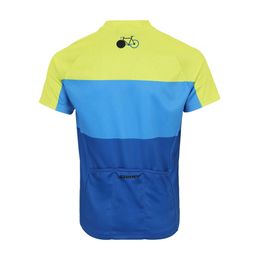 Ziener Jungen Radtrikot "NESTEL-Z"bitter lemon.cobalt blau, Gr. 176, Obermaterial: 100% Polyester, Trikots