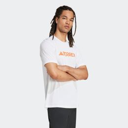 adidas terrex Herren Funktionsshirt "MT LOG TECH T", wei&szlig;, Gr. XL, Obermaterial: 100% Polyester, Shirts, sportliches Funktionsshirt, ohne Verschluss,