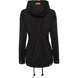 Ragwear Damen Funktionsjacke "ZUZKA", schwarz, Gr. L, kontrastfarbene Details, unifarben, Web, Obermaterial: 100% Polyester. Futter: 100% Polyester,