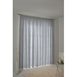 Vorhang Adam, B:145cm H:145cm, blau, Jacquard, Baumwolle (Bio-Baumwolle), Wohnzimmer, Gardinen, "Easy Diamond", aus 100% Bio-Baumwolle