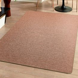 Teppich ANDIAMO, B:100cm H:5mm L:150cm, braun, Kunstfaser, Wohnzimmer, Teppiche, "Luton, Made in Germany", melierte Optik, auch als L&auml;ufer,