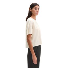 Marc O'Polo MARC O'POLO Damen T-Shirt "aus weichem Single Jersey", beige, Basic, Gr. L, unifarben, Obermaterial: 67% Lyocell, 33% Baumwolle, Shirts