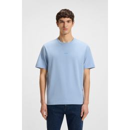 BOSS Orange Herren T-Shirt "TChup Relaxed Fit", blau, Gr. L, unifarben, Single Jersey, Obermaterial: 96% Baumwolle, 4% Elasthan, Shirts,