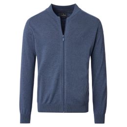 Casamoda Herren Strickjacke "Casamoda Strickjacke uni", blau, Gr. L, 100% Baumwolle, Strickjacken