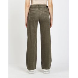 Gang Damen Cordhose "94AMELIE WIDE", gr&uuml;n, Gr. 34, Obermaterial: 47% Lyocell, 41% Baumwolle, 11% Polyester, 1% Elasthan, Hosen, im l&auml;ssigen Wide Fit
