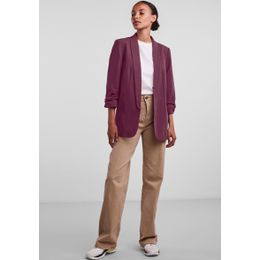 Pieces Damen Blusenblazer "PCBOSELLA 3/4 BLAZER NOOS", lila, Gr. XL, unifarben, Web, Obermaterial: 79% Polyester, 16% Viskose, 5% Elasthan, Blazer,