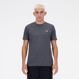 New Balance Herren T-Shirt "Sport Essentials Heathertech T-Shirt", schwarz, Gr. XXL, Obermaterial: 65% Polyester, 35% Baumwolle, Shirts, sportliches