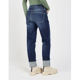 Gang Damen Straight-Jeans "94STACY"dunkelblau cross hatch, Gr. 26, Denim/Jeans, Obermaterial: 93% Baumwolle, 5% Polyester, 2% Elasthan, Jeans, mit