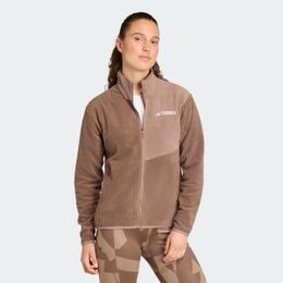 adidas terrex Damen Fleecejacke "MULTI", braun, Gr. XXL, Obermaterial: 100% Polyester, Jacken