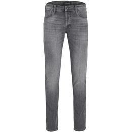 Jack & Jones JACK & JONES Herren Slim-fit-Jeans "JJIGLENN mit Used-Look und Stretchkomfort", schwarz, Gr. 33, Abriebeffekte, Denim/Jeans, Obermaterial: 68%