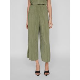 Vila Damen Schlupfhose "VIPLISA HW CULOTTE PANTS - NOOS", gr&uuml;n, Gr. S, unifarben, Web, Obermaterial: 65% Polyester, 35% Viskose, Hosen, Sommerhose,