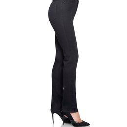 WONDERJEANS Damen Slim-fit-Jeans "Classic", schwarz, Gr. 44, Abriebeffekte, Denim/Jeans, Obermaterial: 65% Baumwolle, 29% Polyester, 6% Elasthan,
