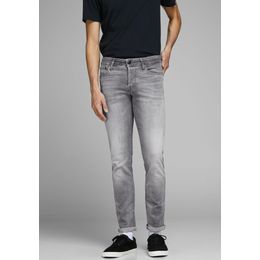 Jack & Jones JACK & JONES Herren Slim-fit-Jeans "JJIGLENN JJICON JJ 619 50SPS NOOS", grau, Gr. 34, Abriebeffekte, Denim/Jeans, Obermaterial: 93% Baumwolle, 5%