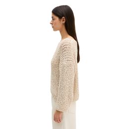 Marc O'Polo MARC O'POLO Damen Strickpullover "aus Organic-Cotton-Mix-Slub"grau silk, Gr. XXL, unifarben, Obermaterial: 77% Baumwolle, 23% Polyester, Pullover