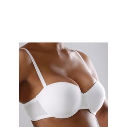 Damen Schalen-BH, PETITE FLEUR BY LASCANA, Gr. 90, beige, Jersey, Obermaterial: 93% Baumwolle, 7% Elasthan, Basic, BHs, mit abnehmbaren Tr&auml;gern,