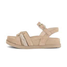 Gabor Damen Riemchensandale "Riemchensandale", Gr. 40, beige, Schuhe