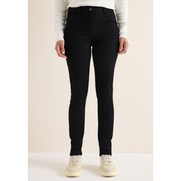 Slim-fit-Jeans Cecil, Damen, Gr. 36, L&auml;nge 30, schwarz, Jeans, 75% Baumwolle, 23% Polyester, 2% Elasthan, unifarben, normal, Jeans Slim-fit-Jeans, 5-Pocket-Style