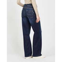 Gang Damen Weite Jeans "94AMELIE WIDE", blau, Gr. 27, Denim/Jeans, Obermaterial: 92% Baumwolle, 6% Elastomultiester, 2% Elasthan, Jeans