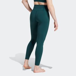Damen Trainingstights "ALL ME 7/8-LEGGINGS", gr&uuml;n, Gr. L, adidas Performance, Obermaterial: 79% Polyester, 21% Elasthan, Hosen