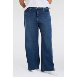 LEVI'S&reg; PLUS LEVI'S PLUS Damen Weite Jeans "PL 318 SHAPING WIDE LEG", blau, Gr. 20, unifarben, Denim/Jeans, Obermaterial: 80% Baumwolle, 19% Polyester, 1%