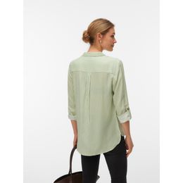V&eacute;ro Moda VERO MODA Damen Hemdbluse "VMBUMPY L/S SHIRT NEW WVN GA NOOS"mistletoe stripes:snow wei&szlig;, Gr. S, gestreift, Web, Obermaterial: 100% Viskose, Blusen,
