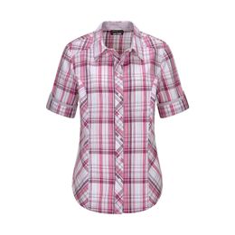 GOLDNER Damen Hemdbluse "Blusenshirt mit Karomuster", rosa, Gr. 50, Obermaterial: 100% Baumwolle CO., Blusen, Riegel am &Auml;rmel