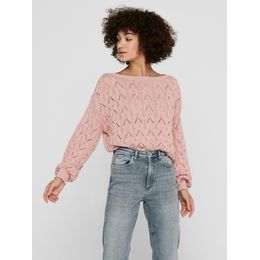 Only Damen Strickpullover "ONLBRYNN LIFE STRUCTURE L/S PUL KNT"adobe rose, Gr. XXL, unifarben, Strick, Obermaterial: 70% Baumwolle, 30% Polyester,