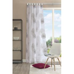 Vorhang Home Wohnideen, B:140cm H:175cm, grau, Voile, Polyester, Wohnzimmer, Gardinen, "RAWLINS"