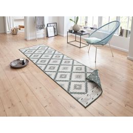 Teppich Hanse Home, B:80cm H:5mm L:350cm, gr&uuml;n, Kunstfaser, Wohnzimmer, Teppiche, "Malibu Wendeteppich", In-& Outdoor, Wetterfest, Balkon, L&auml;ufer,