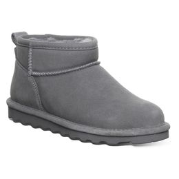 Bearpaw Damen Winterboots "SHORTY", Gr. 38, grau, Veloursleder, unifarben, Schuhe, Winterstiefel, Schlupfstiefel mit herausnehmbarer Innensohle
