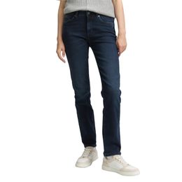 Tom Tailor Damen Straight-Jeans "Style ELVA", blau, Gr. 27, unifarben, Denim/Jeans, Obermaterial: 92% Baumwolle, 6% Polyester, 2% Elasthan. Futter: